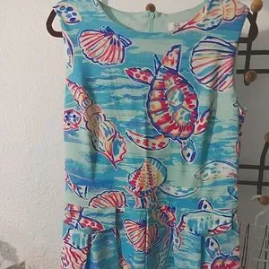 Arueh | Pants & Jumpsuits | Arueh Short Jumpsuit Large With Ocean Print ...